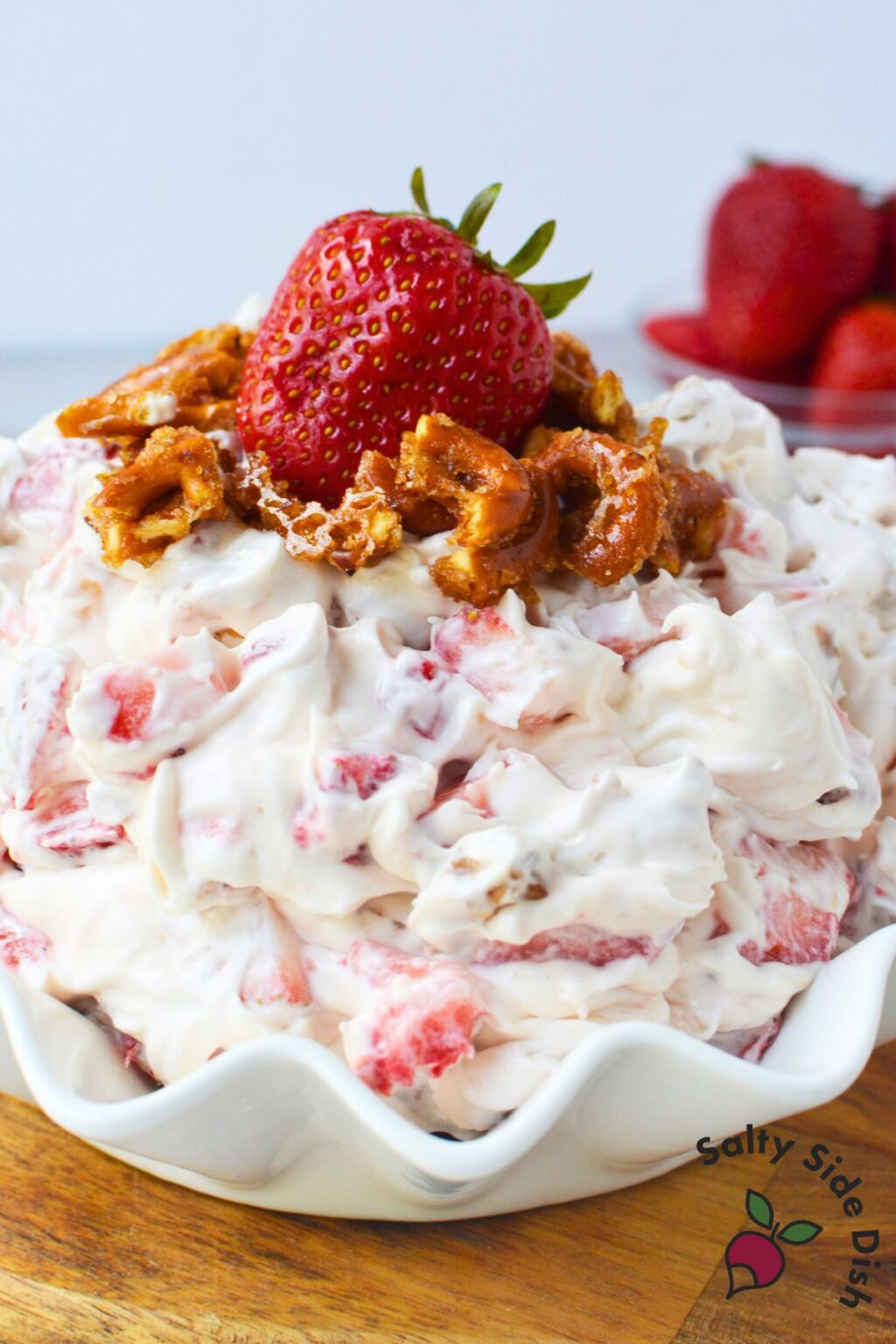 Strawberry Fluff Salad with Pretzels | Easy Dessert Recipe